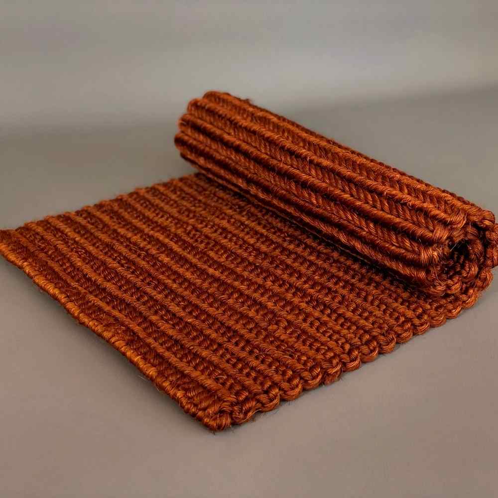 Braided Doormat Sisal Copper Color | CoffeeRugs